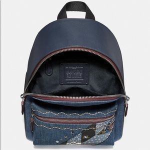 Coach | Bags | Coach Denim Leather Small Blue Cute Backpack | Poshmark